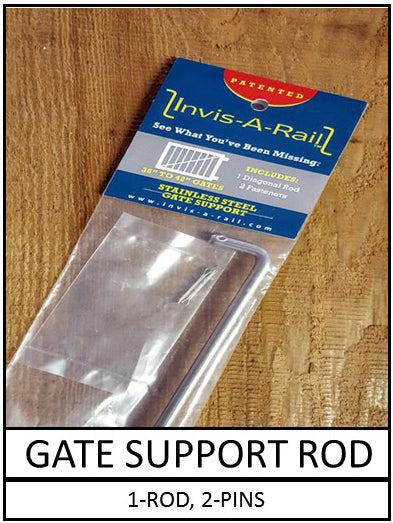 304 STAINLESS Gate Support Rod - 1 pack | InvisARail®